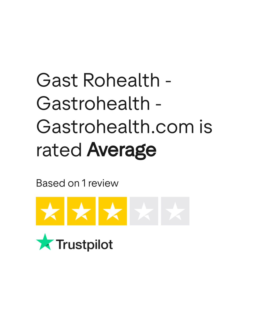 Gast Rohealth - Gastrohealth - Gastrohealth.com Reviews | Read Customer Service Reviews of ...