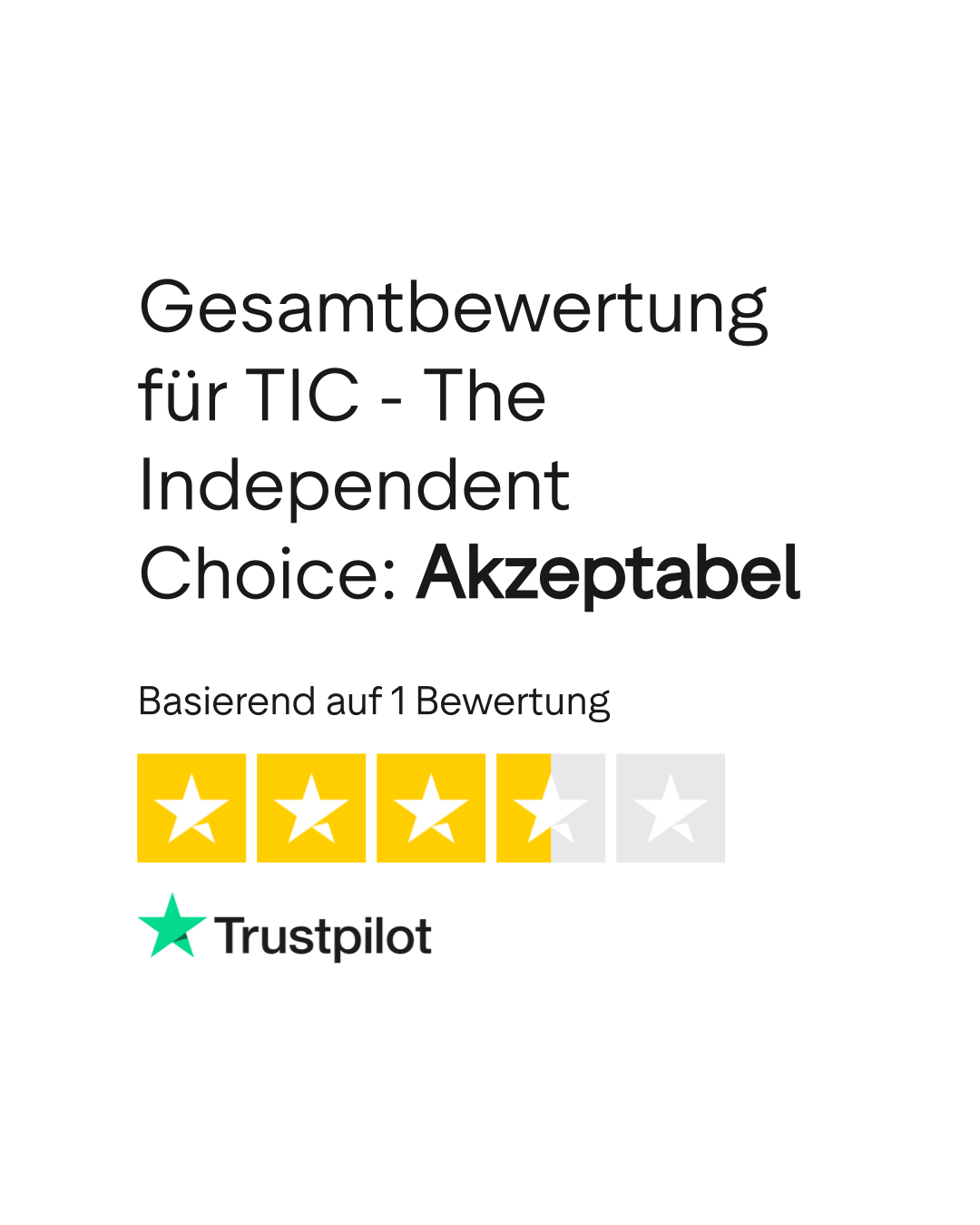 Bewertungen zu TIC - The Independent Choice | Lesen Sie ...