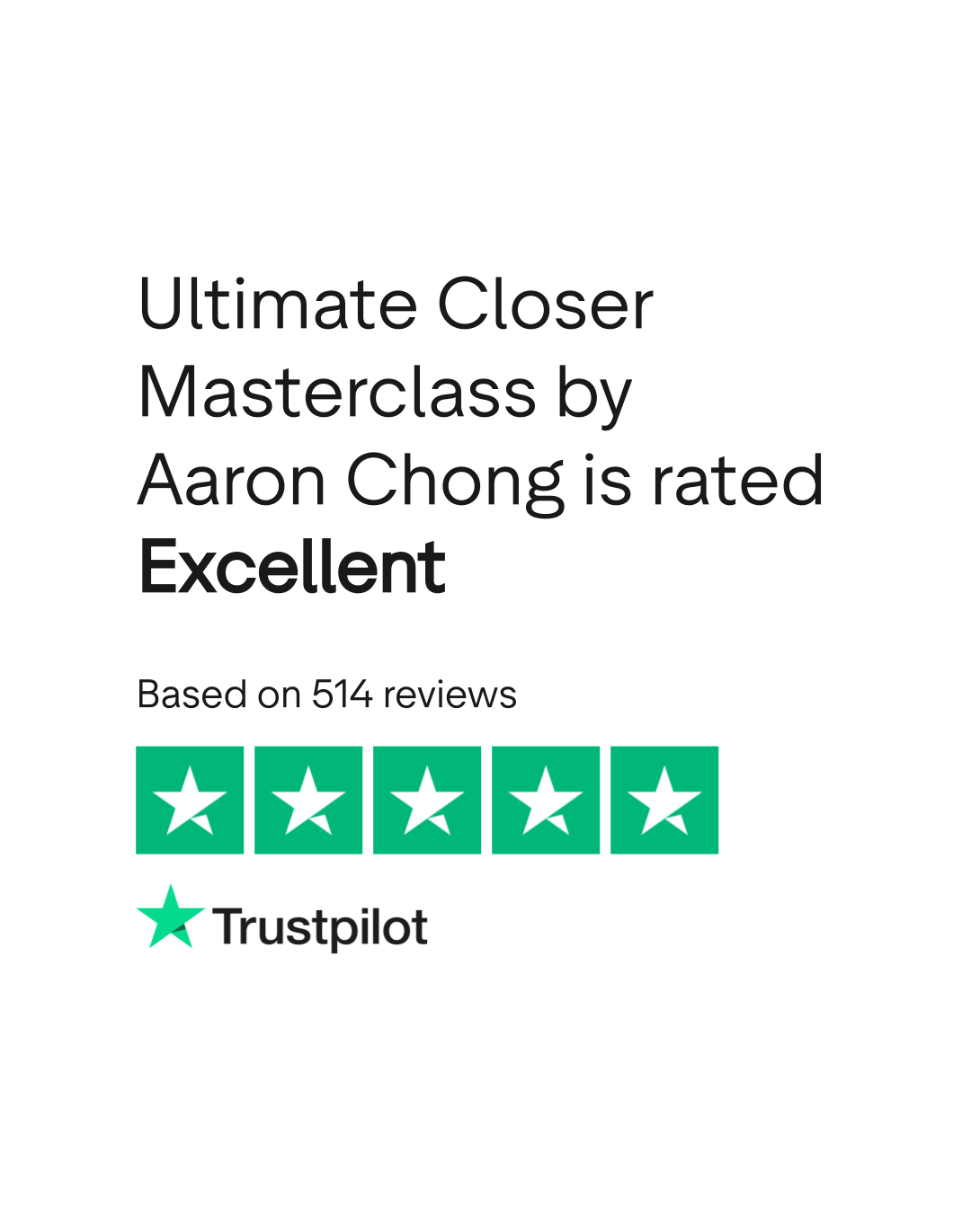 Ultimate Closer Masterclass by Aaron Chong Reviews | Read Customer Service Reviews of ...