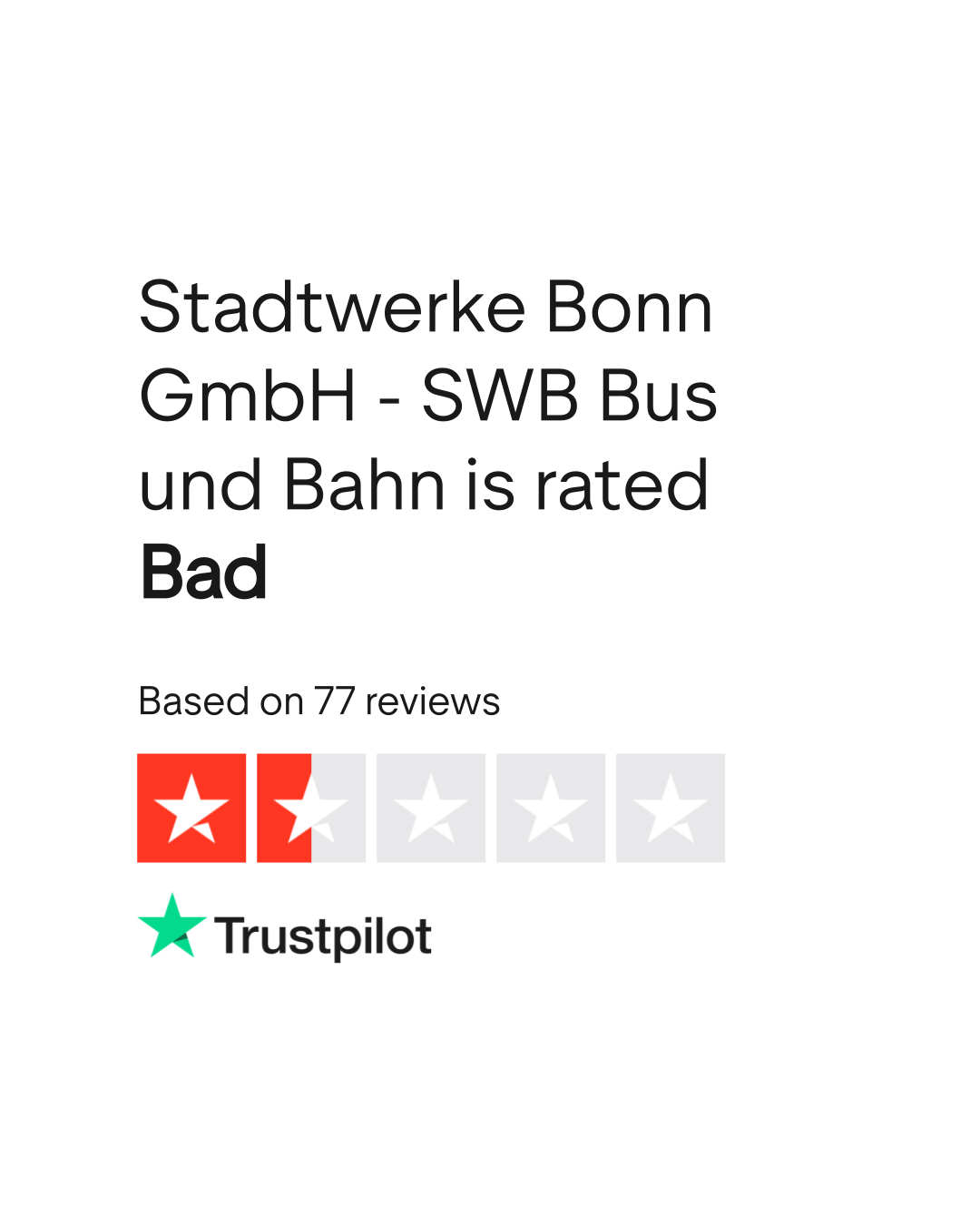 Stadtwerke Bonn GmbH - SWB Bus und Bahn Reviews | Read Customer Service ...