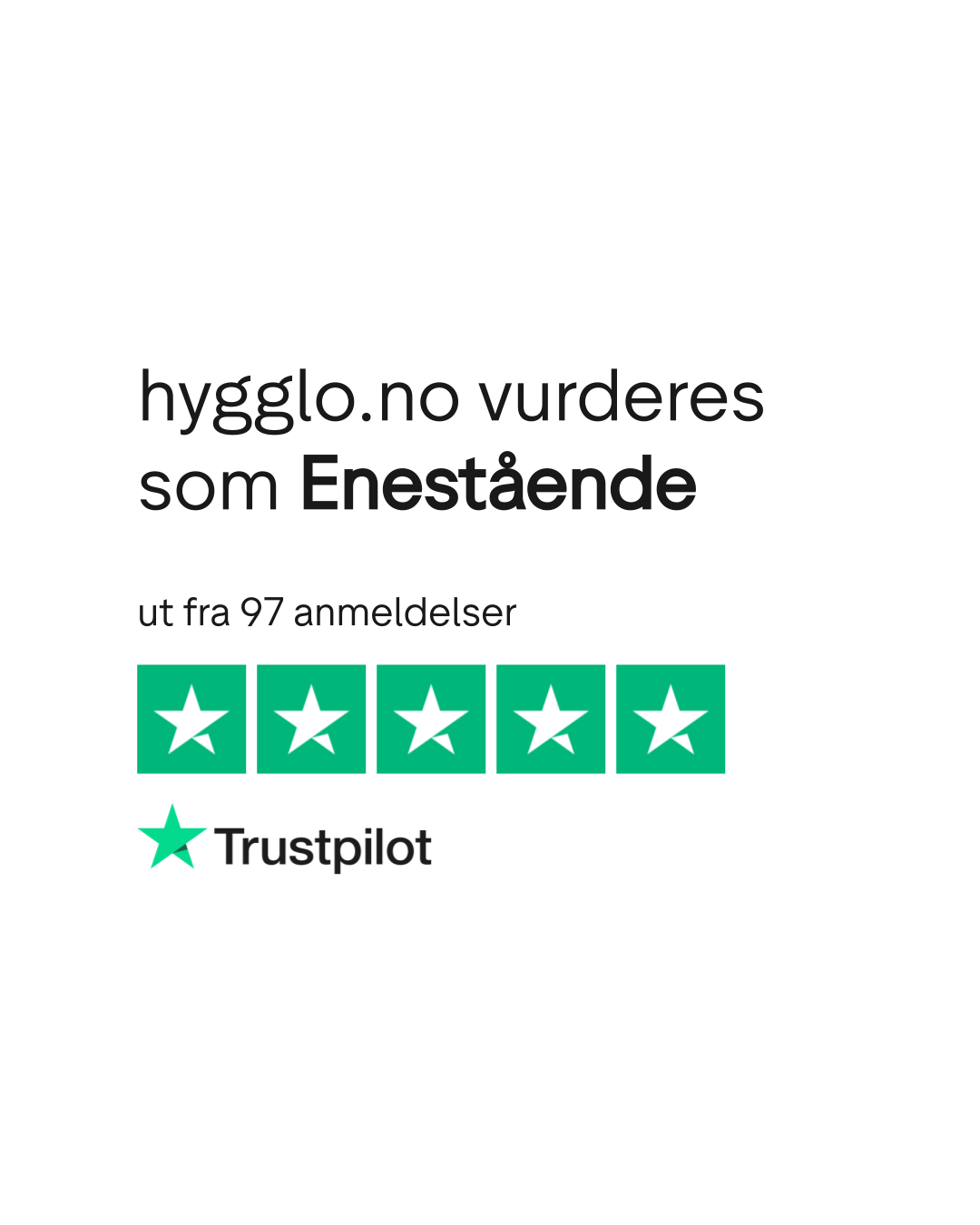 Anmeldelser av hygglo.no | Les kundenes anmeldelser av hygglo.no