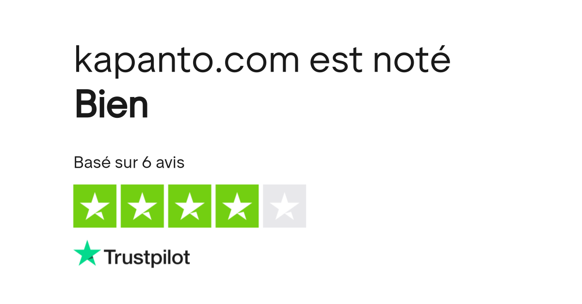 Avis de kapanto.com | Lisez les avis marchands de kapanto.com