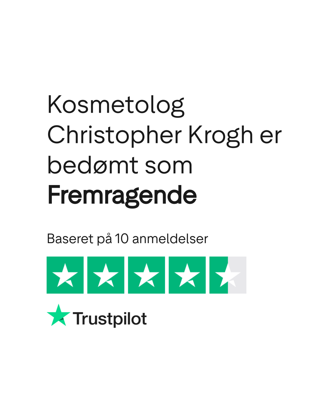 Anmeldelser af Kosmetolog Christopher Krogh | Læs kundernes anmeldelser ...