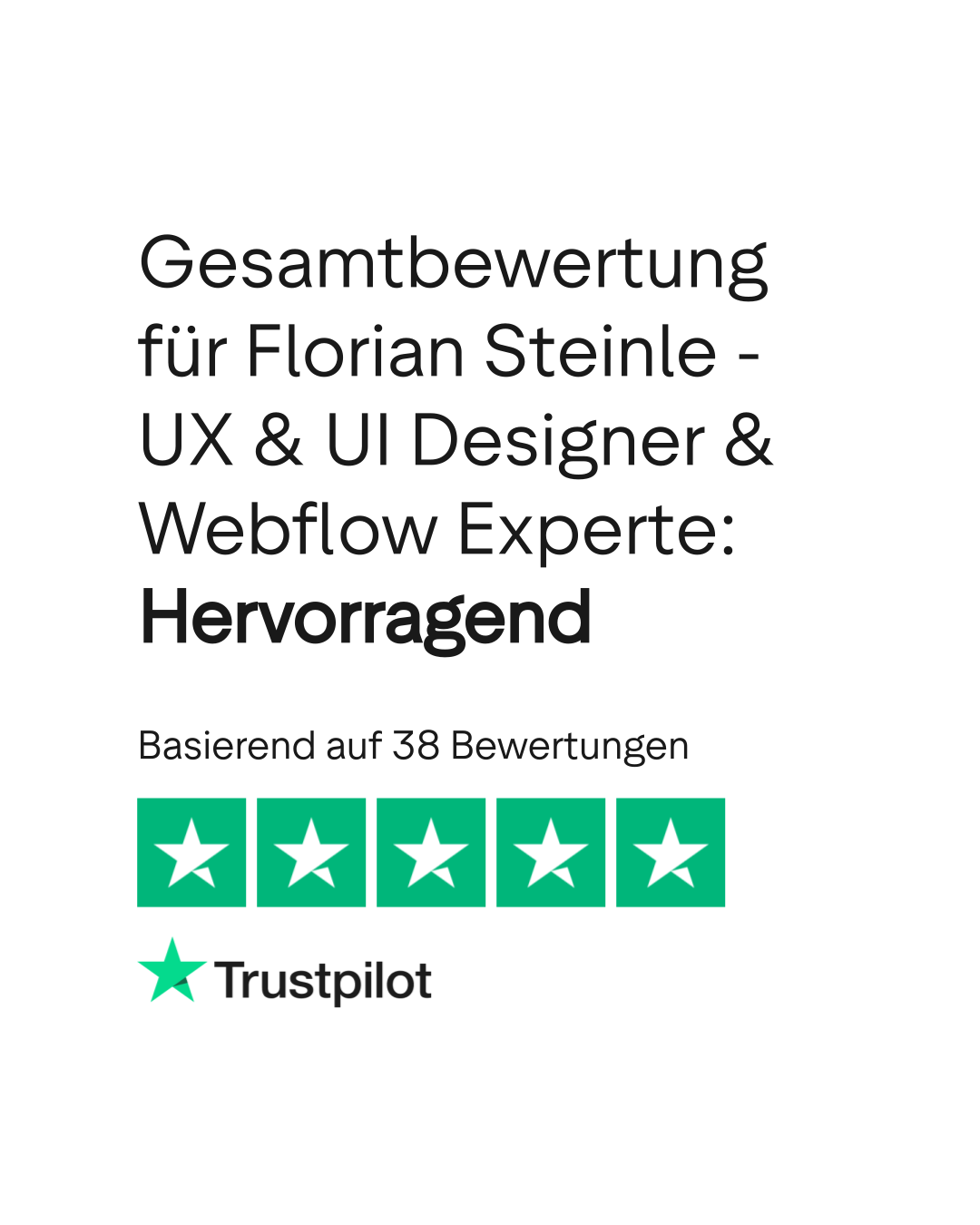 Bewertungen zu Florian Steinle - UX & UI Designer & Webflow Experte | Lesen Sie ...