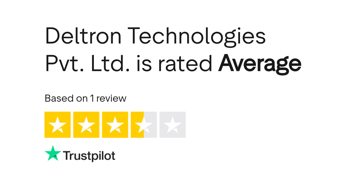 Deltron Technologies Pvt. Ltd. Reviews | Read Customer Service Reviews of deltrontechnologies.com
