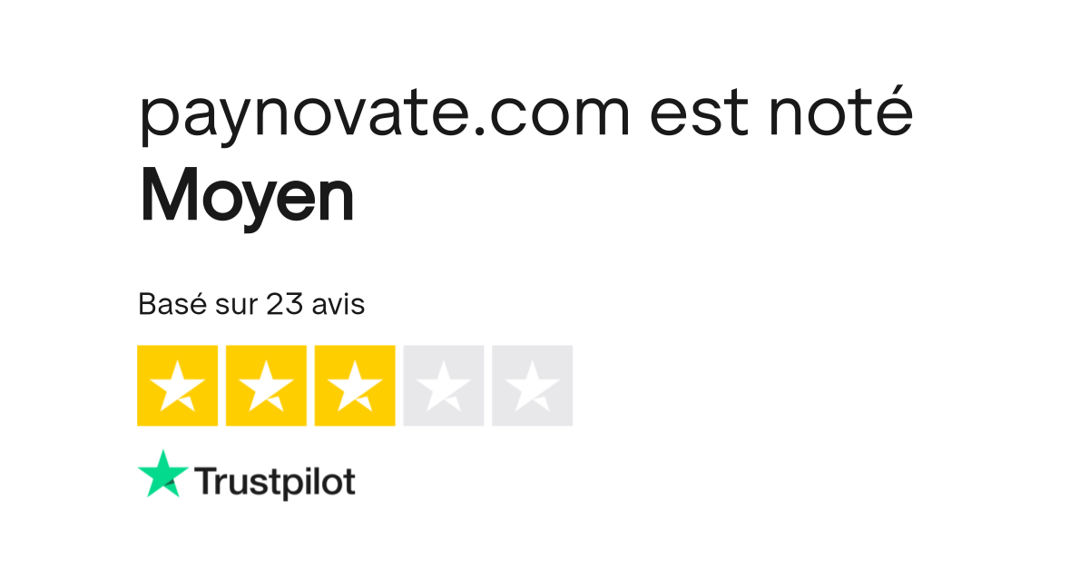 Avis de paynovate.com | Lisez les avis marchands de www.paynovate.com