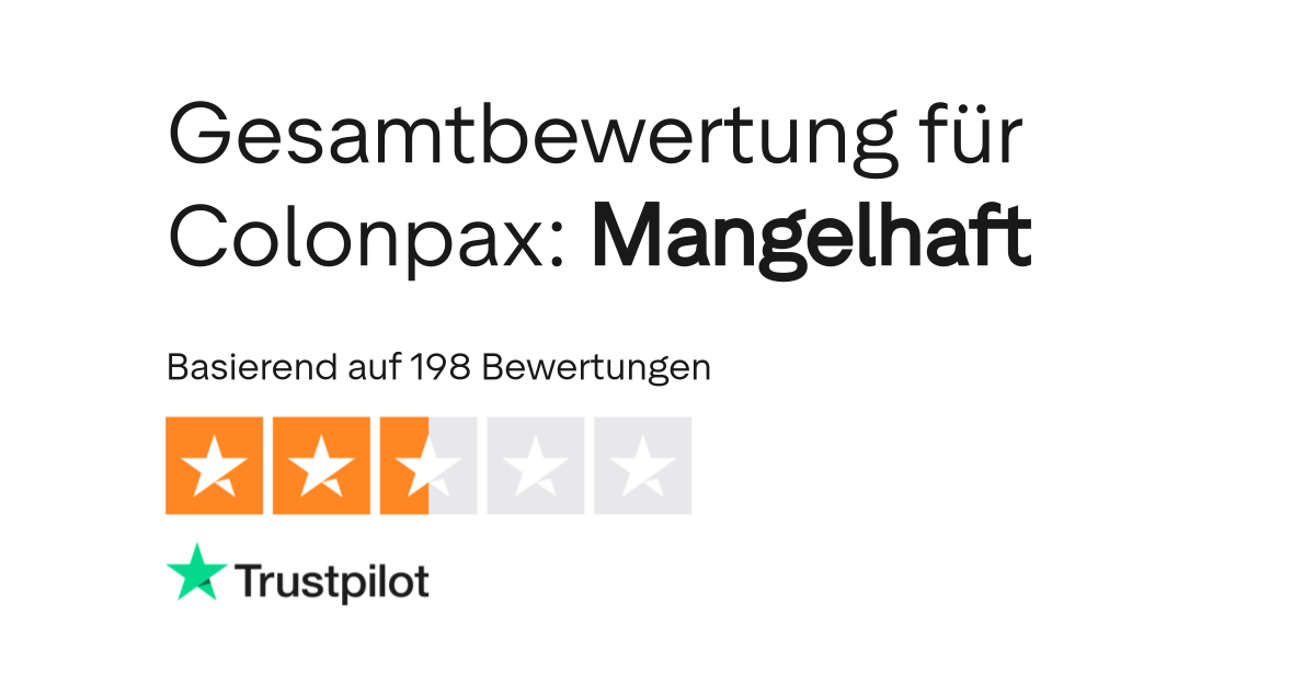Bewertungen zu Colonpax | Lesen Sie Kundenbewertungen zu colonpax.com