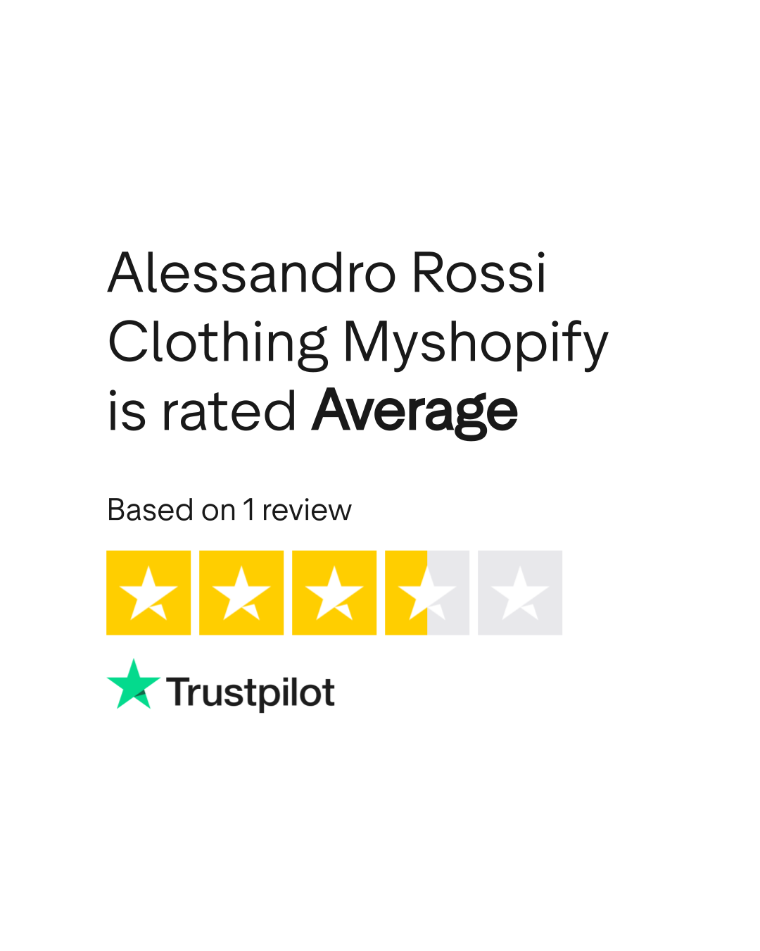 Alessandro Rossi Clothing Myshopify Reviews | Read Customer Service ...