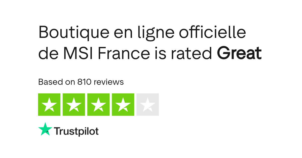 Boutique en ligne officielle de MSI France Reviews | Read Customer Service Reviews of fr-store ...