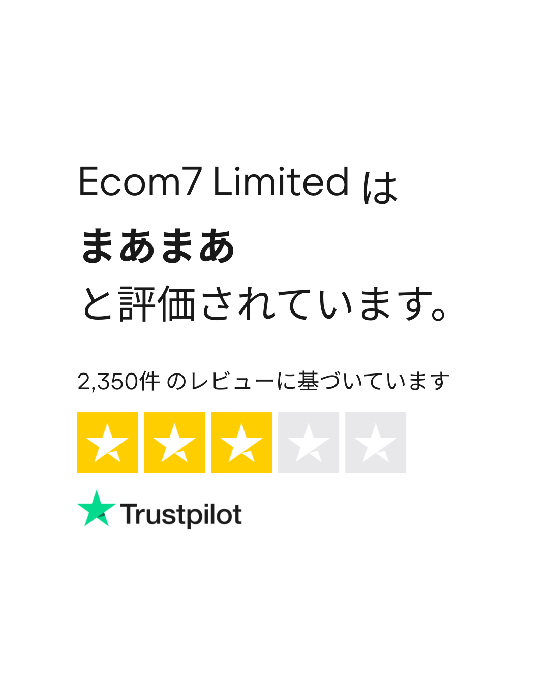 Ecom7 Limited のレビュー| e-com7.com についてカスタマーサービスのレビューをご覧ください