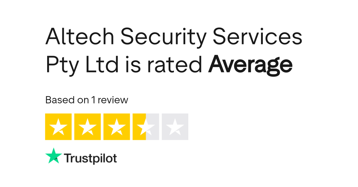 Altech Security Services Pty Ltd Reviews | Read Customer Service Reviews of altechsecurity.com.au