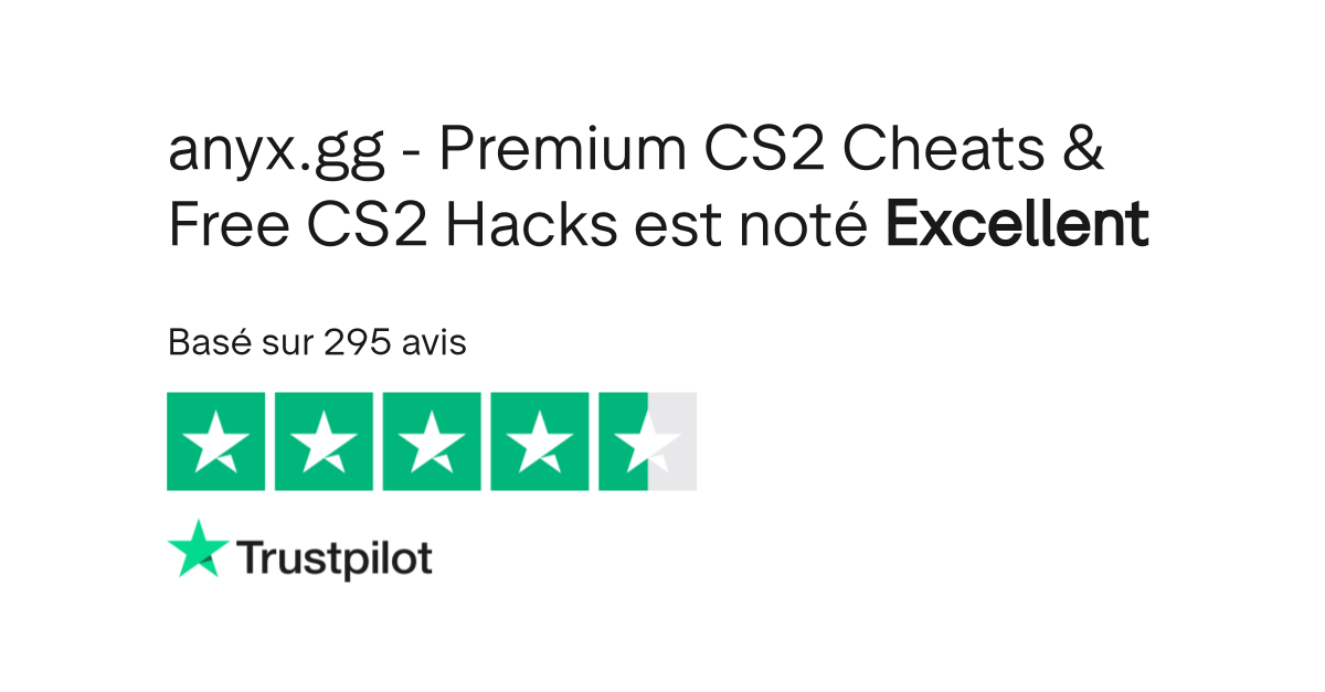 Avis de anyx.gg - Premium CS2 Cheats & Free CS2 Hacks | Lisez les avis marchands de anyx.gg