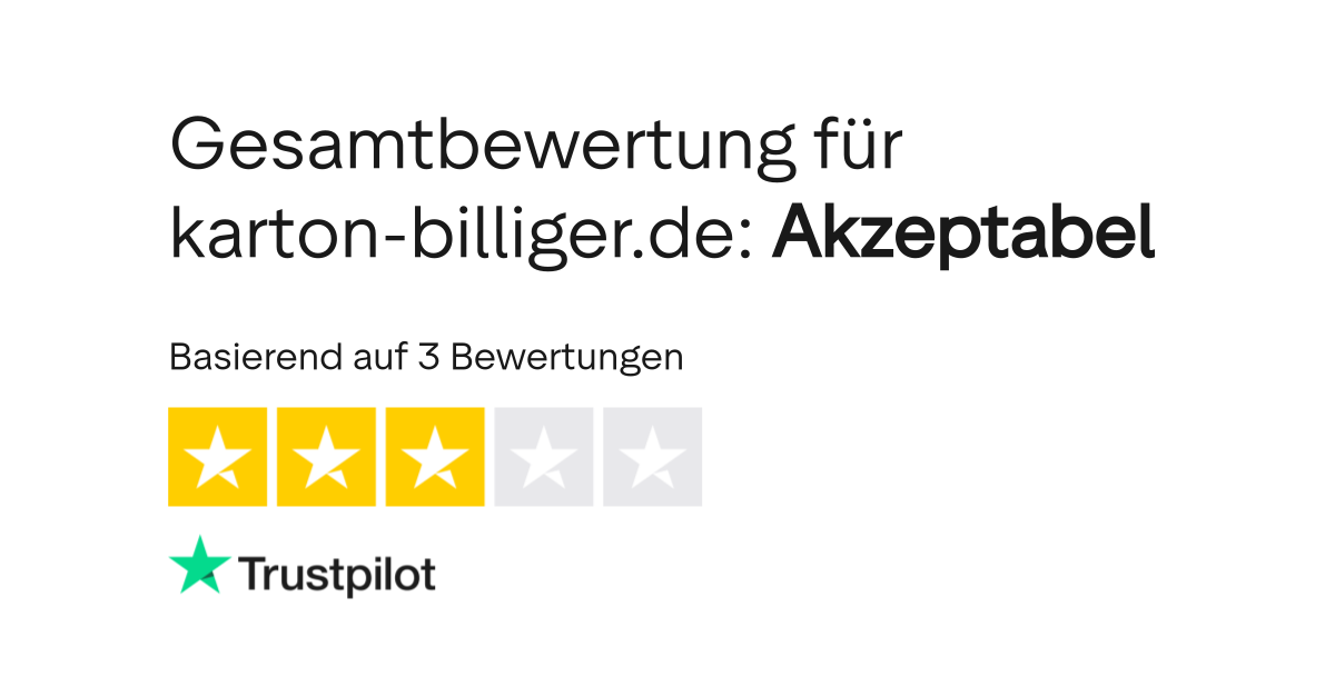 Bewertungen zu karton-billiger.de | Lesen Sie Kundenbewertungen zu ...