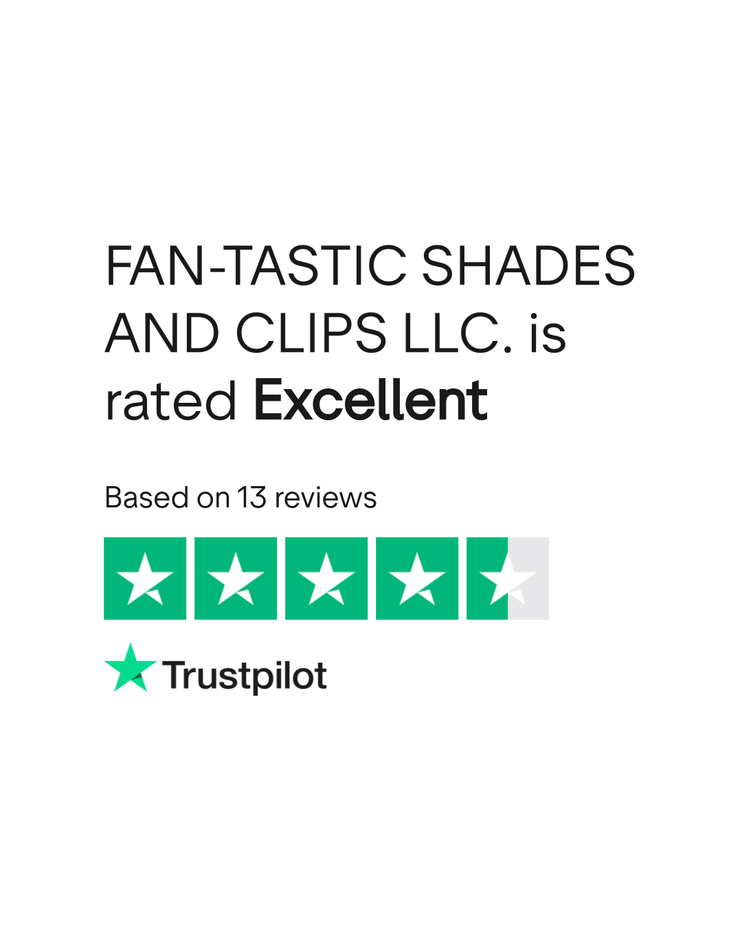 FAN-TASTIC SHADES AND CLIPS LLC. Reviews | Read Customer Service ...