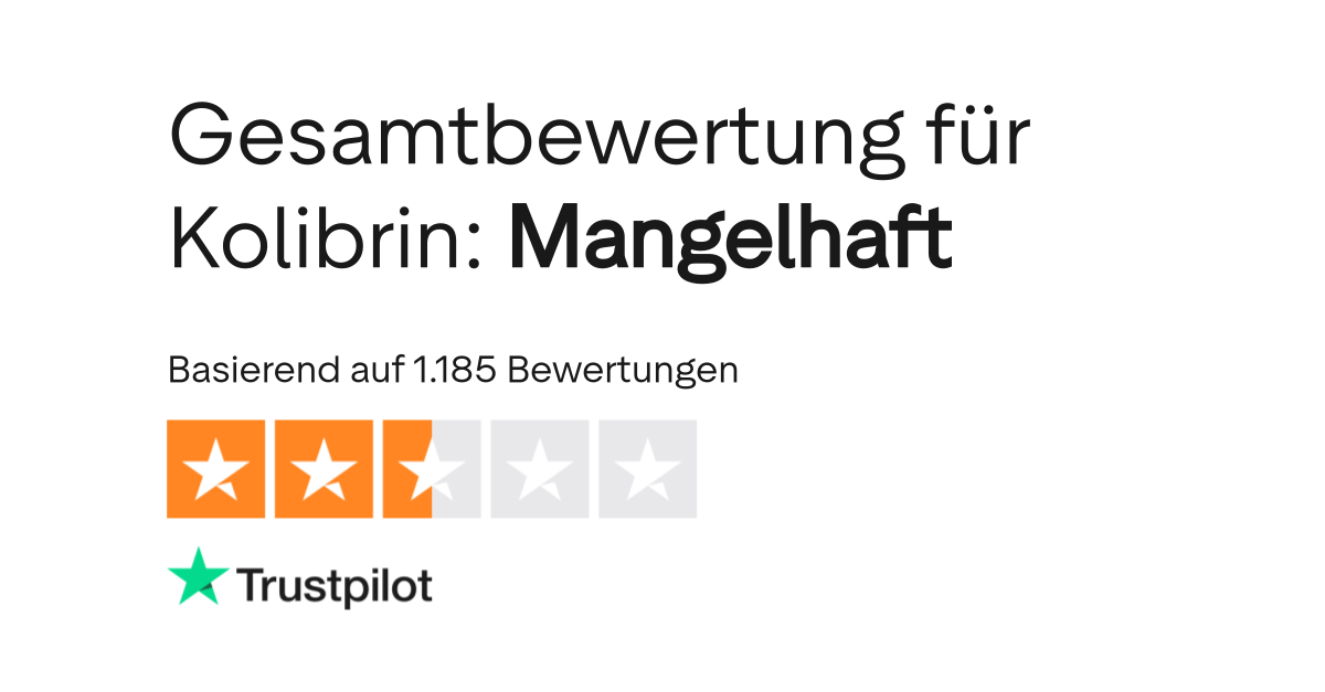 Bewertungen zu Kolibrin | Lesen Sie Kundenbewertungen zu kolibrin.de