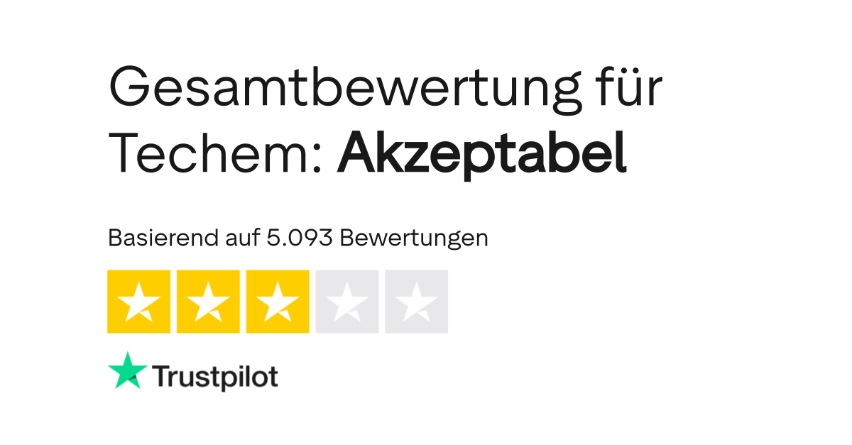 Bewertungen zu Techem | Lesen Sie Kundenbewertungen zu techem.com/de/de