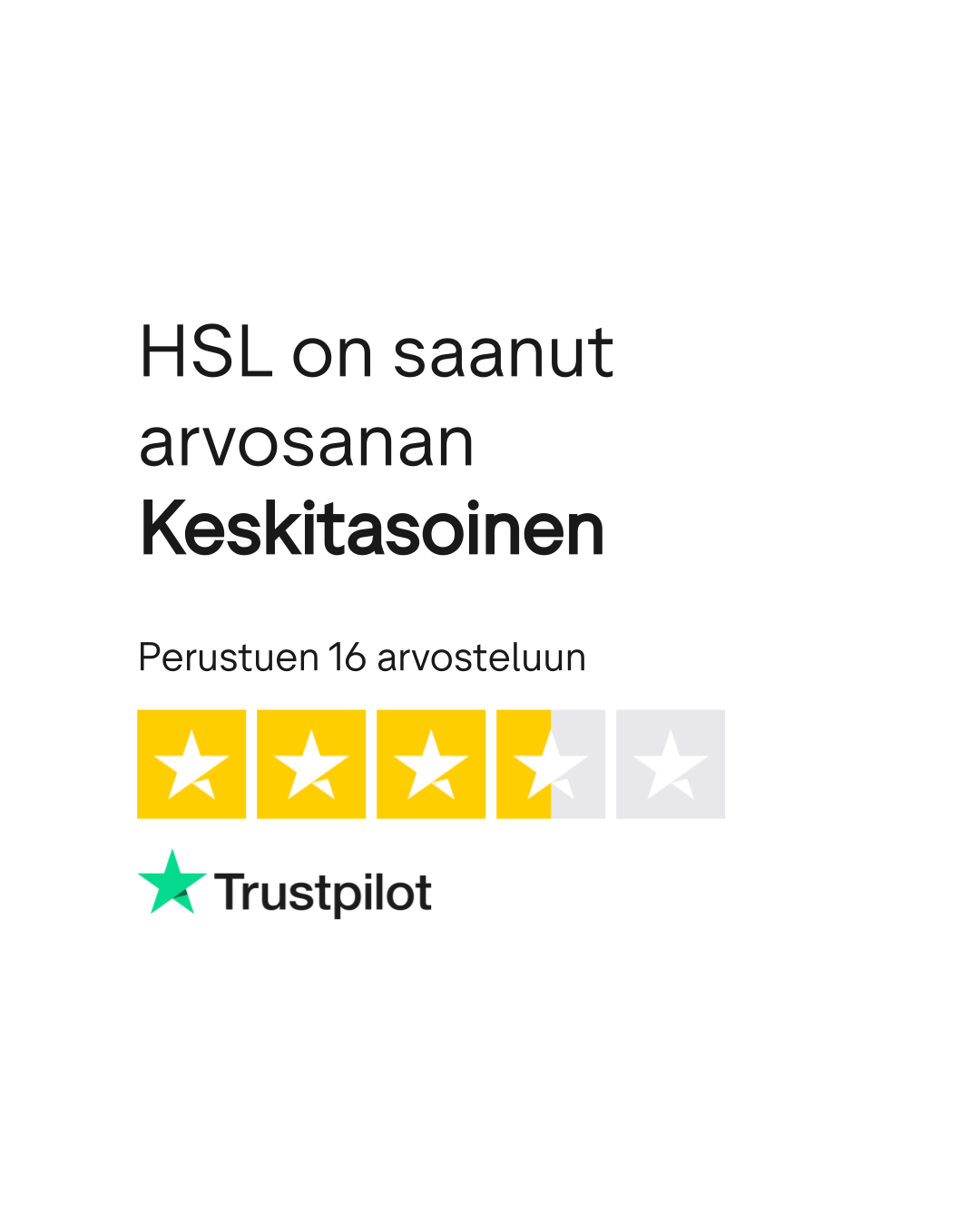 Arvostelut HSL | Lue asiakkaiden arvosteluja yrityksestä hsl.fi