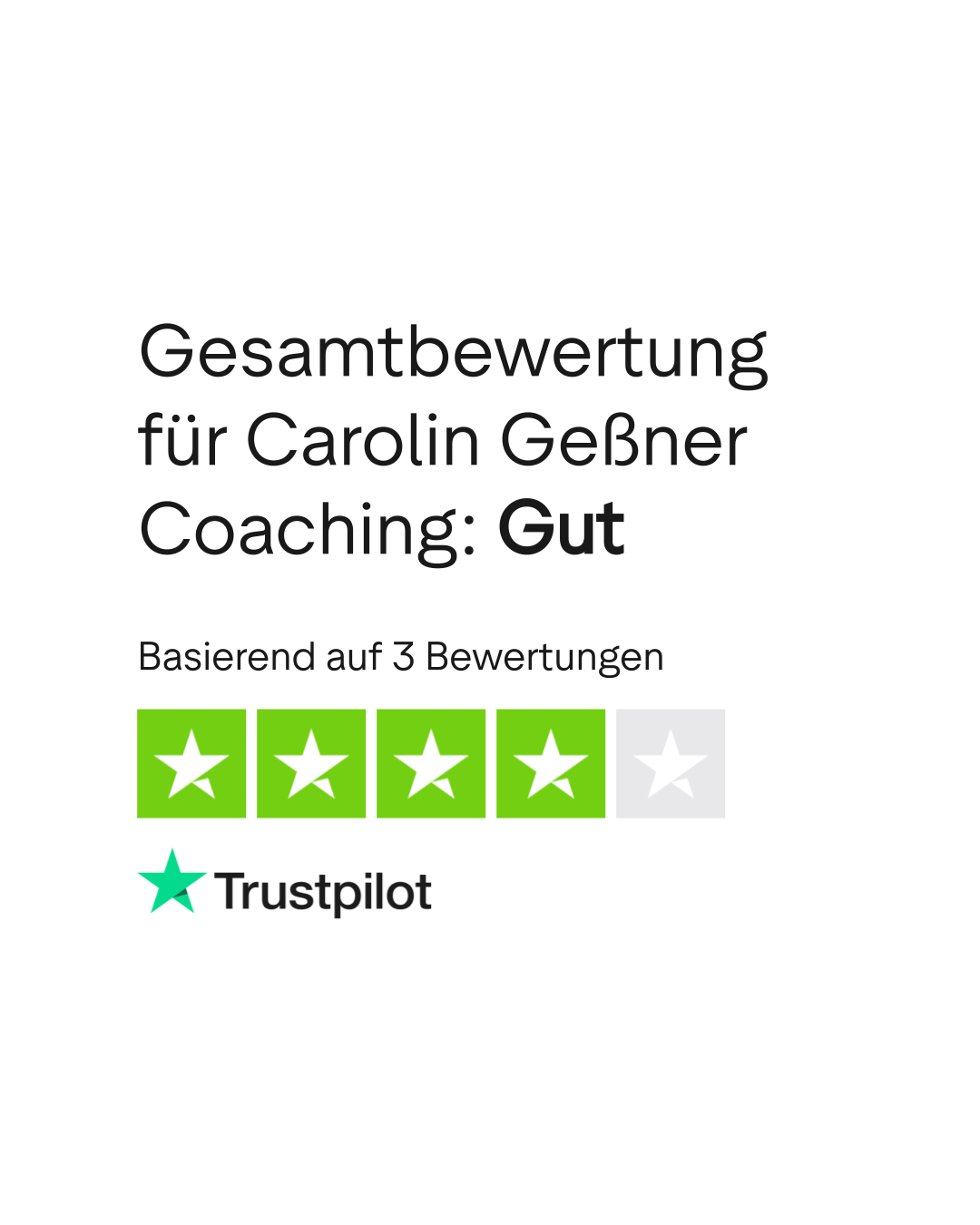 Bewertungen zu Carolin Geßner Coaching | Lesen Sie Kundenbewertungen zu carolin-gessner.de