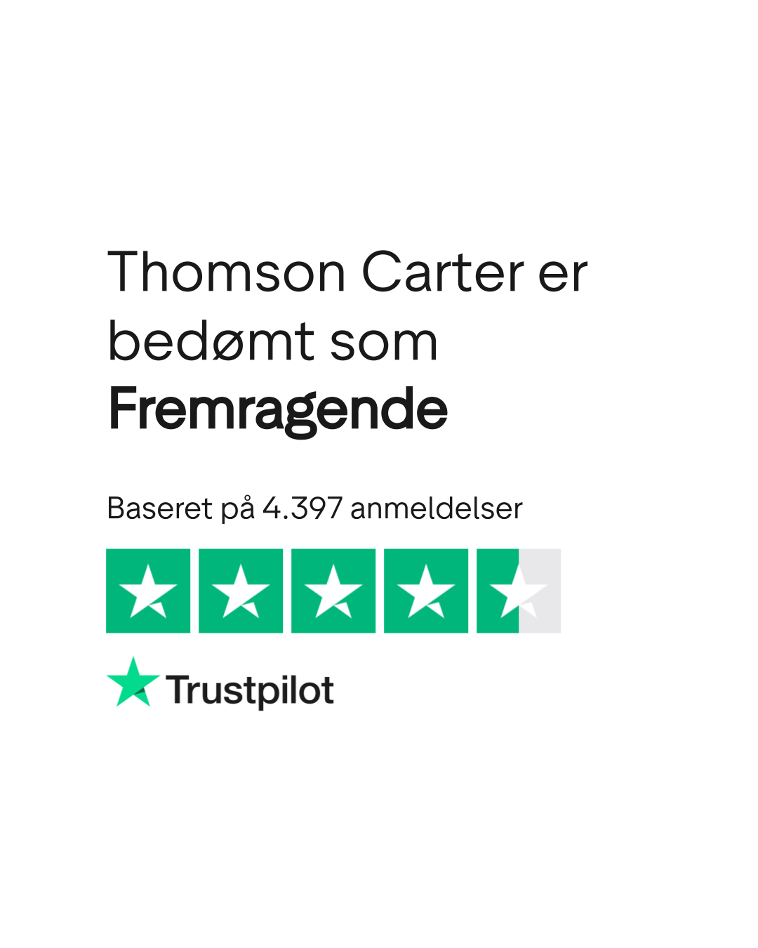 Anmeldelser af Thomson Carter | Læs kundernes anmeldelser af ...