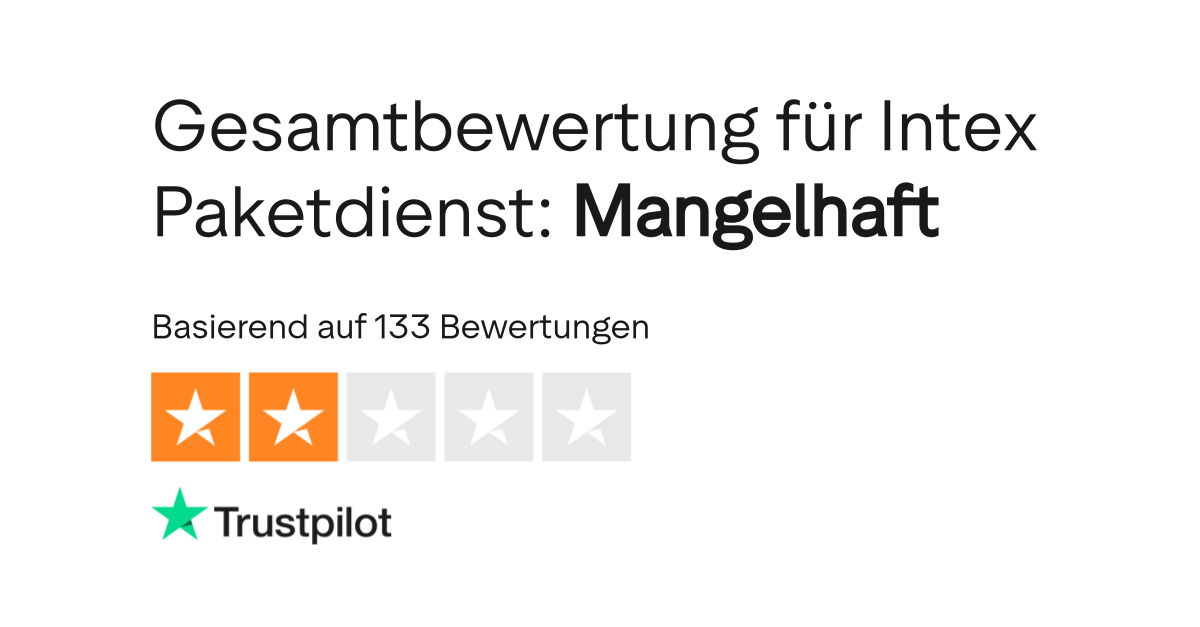 Bewertungen zu Intex Paketdienst | Lesen Sie Kundenbewertungen zu www ...