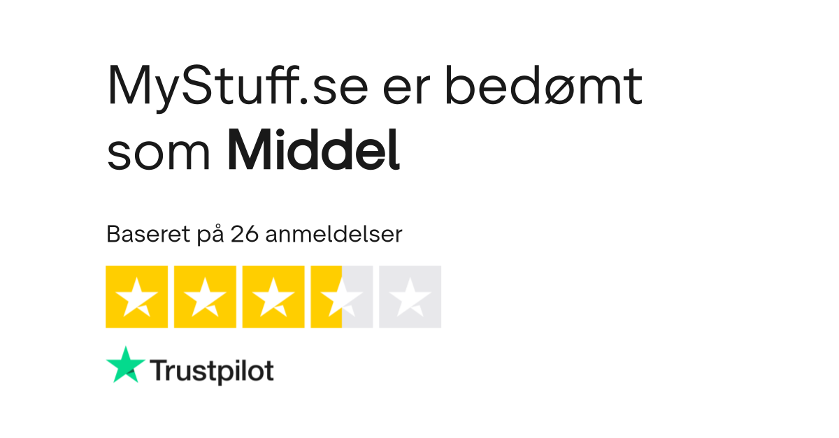 Anmeldelser af MyStuff.se | Læs kundernes anmeldelser af mystuff.se