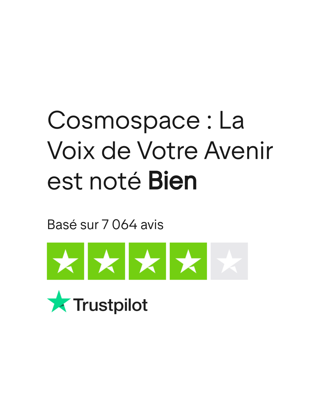 Avis de Cosmospace : La Voix de Votre Avenir | Lisez les avis marchands ...