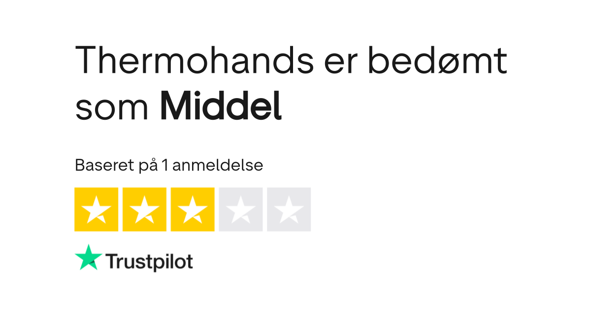 Anmeldelser af Thermohands | Læs kundernes anmeldelser af thermohands.com