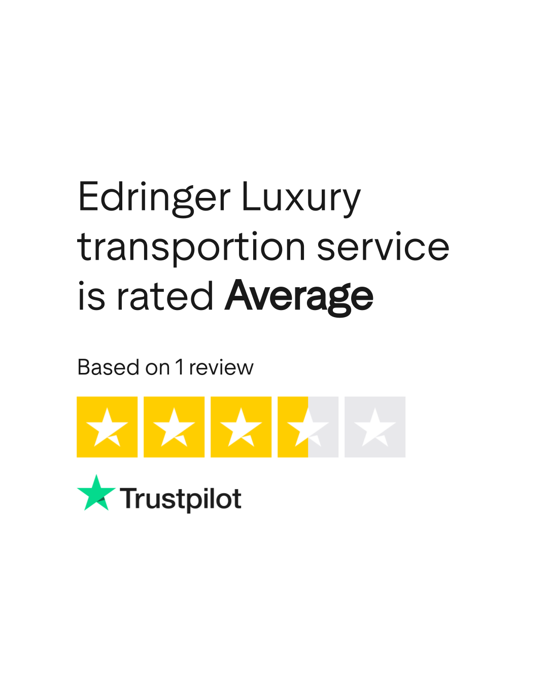 Edringer Luxury transportion service Reviews | Read Customer Service ...