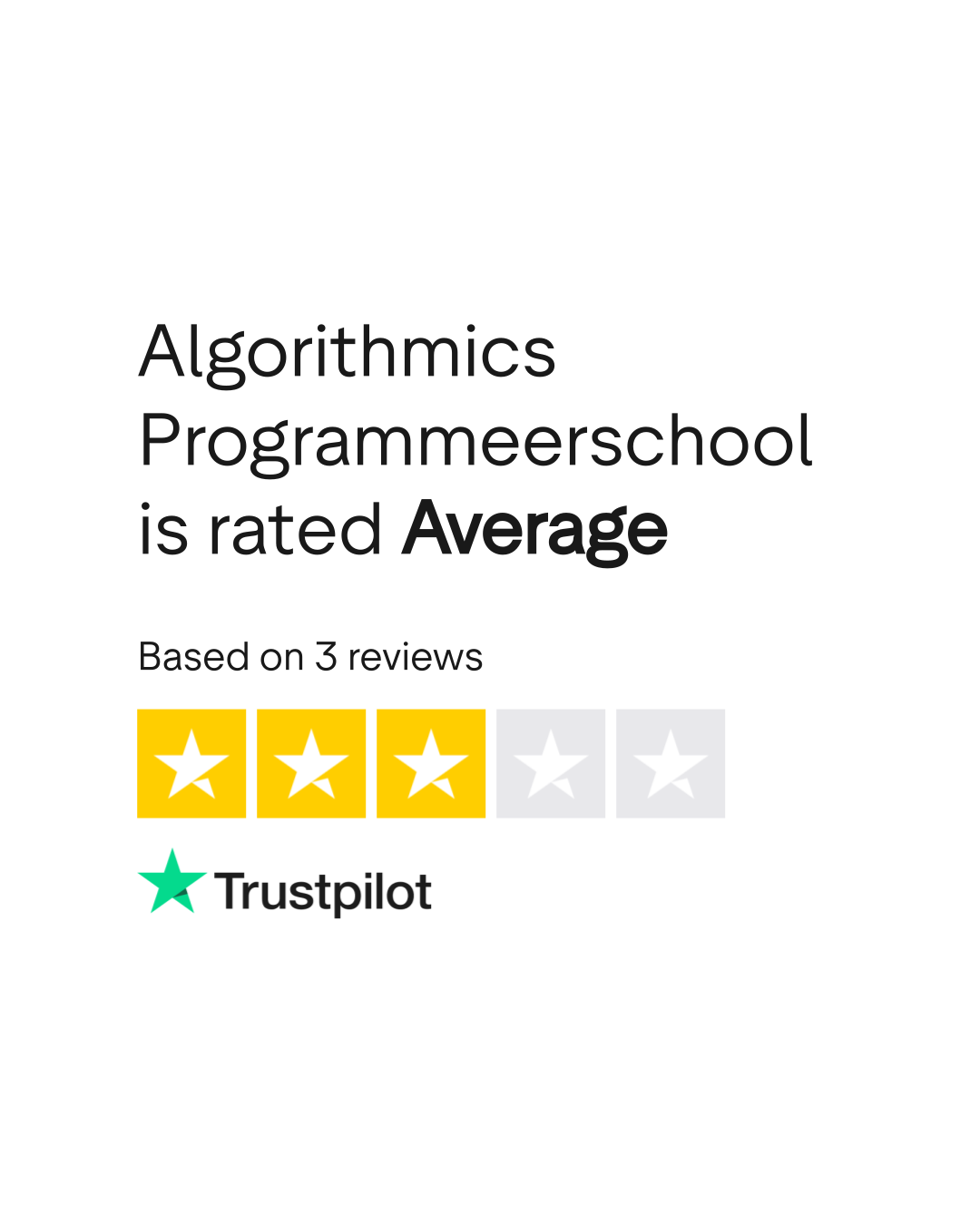 Algorithmics Programmeerschool Reviews | Read Customer Service Reviews of programmeerschool.com