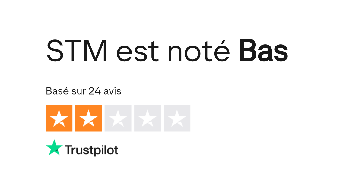 Avis de STM | Lisez les avis marchands de stm.info