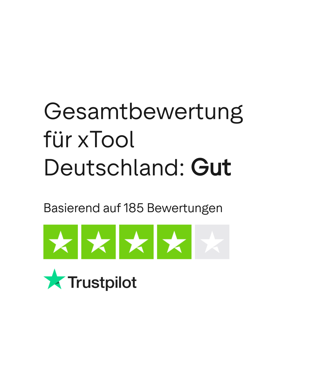 Bewertungen zu xTool Deutschland | Lesen Sie Kundenbewertungen zu de.xtool.com