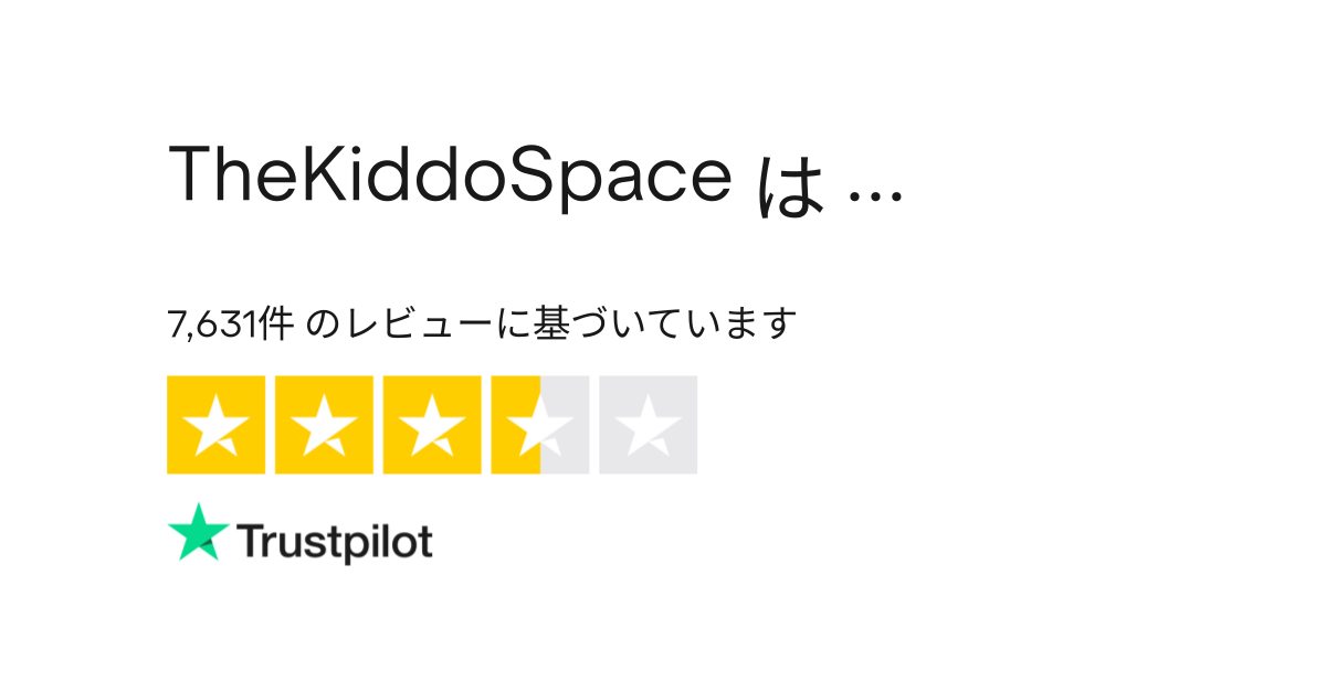 TheKiddoSpace のレビュー| thekiddospacestore.co.uk についてカスタマーサービスのレビューをご覧ください