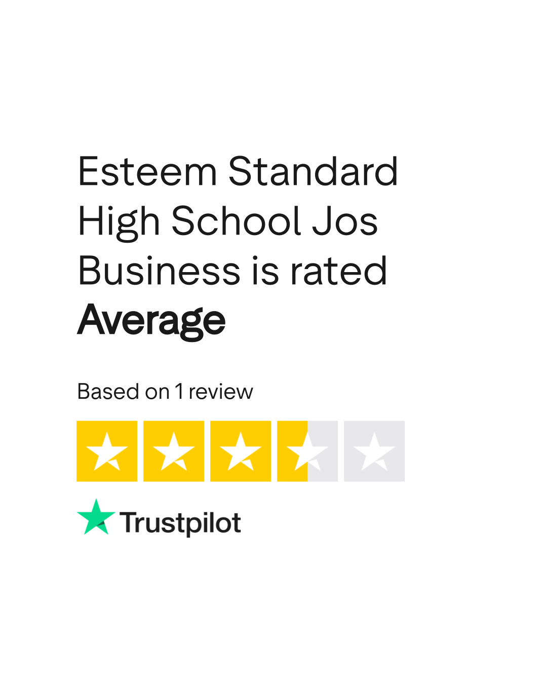 Esteem Standard High School Jos Business Reviews | Read Customer ...