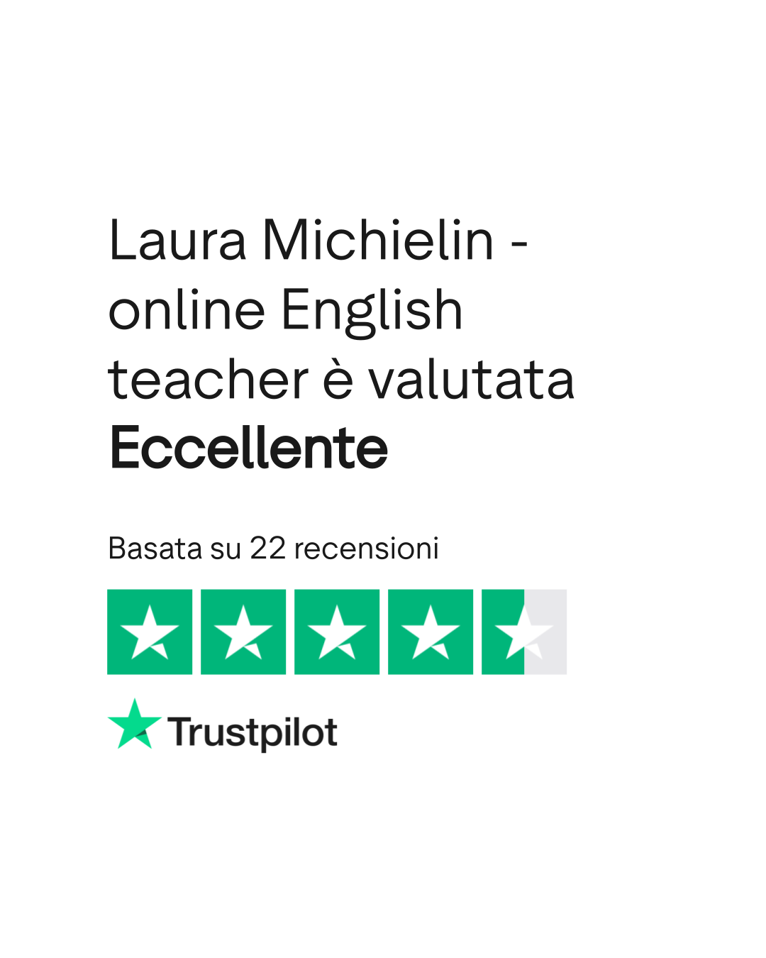 Laura Michielin - online English teacher | Leggi le recensioni dei servizi di homemadeenglish.it
