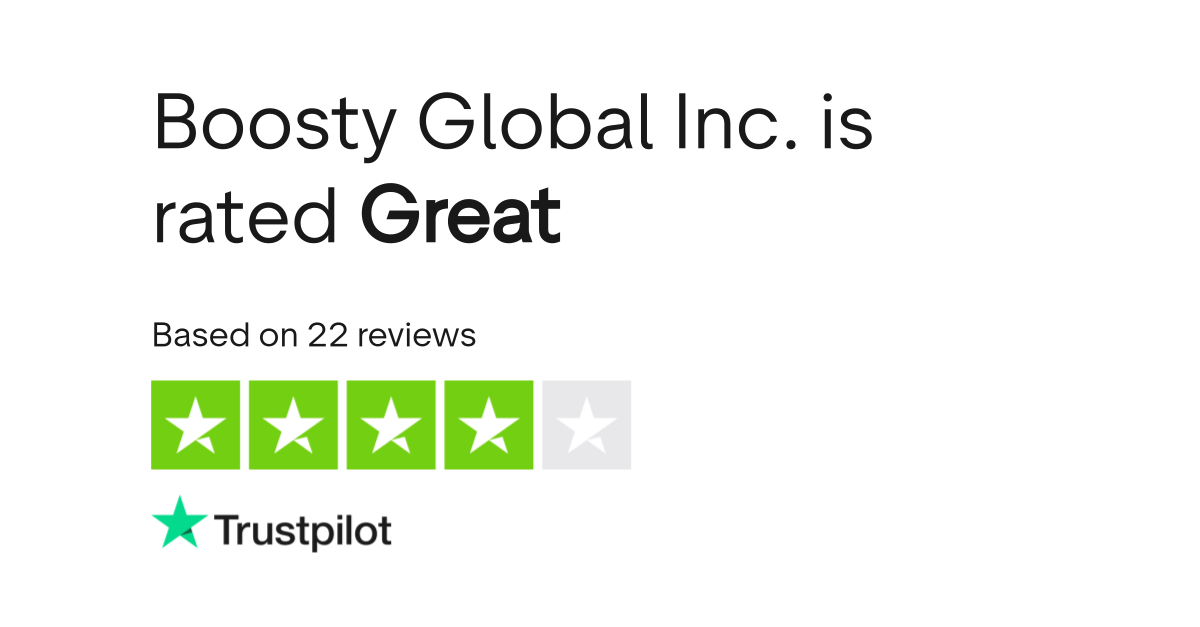 Boosty Global Inc. Reviews | Read Customer Service Reviews of tryboosty.com