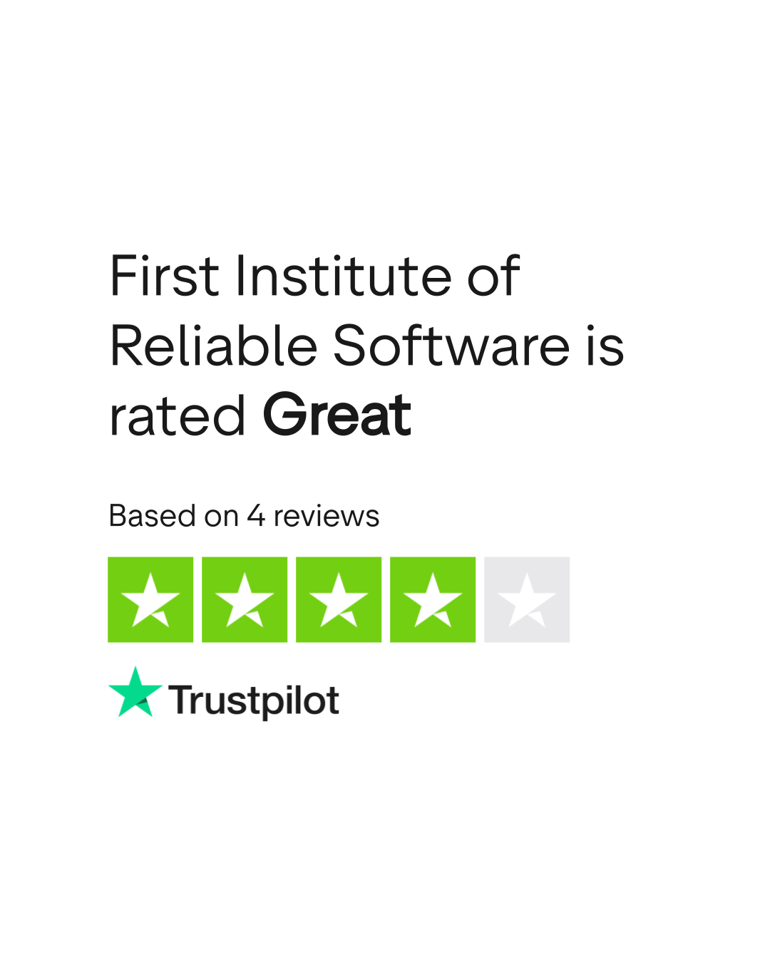 First Institute of Reliable Software Reviews | Read Customer Service ...