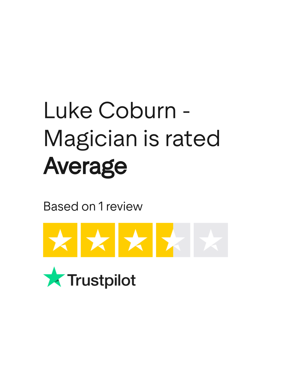 Luke Coburn - Magician Reviews | Read Customer Service Reviews of lukecoburn.co.uk