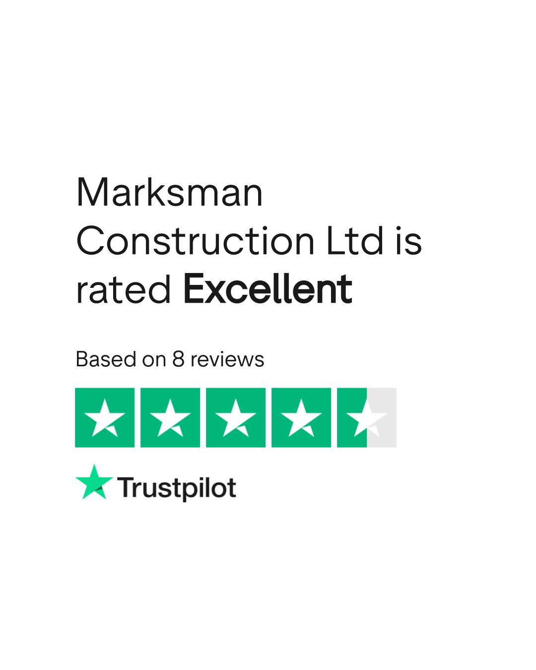 Marksman Construction Ltd Reviews | Read Customer Service Reviews of marksmanconstruction.co.uk