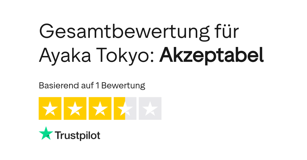 Bewertungen zu Ayaka Tokyo | Lesen Sie Kundenbewertungen zu ayaka-tokyo.com