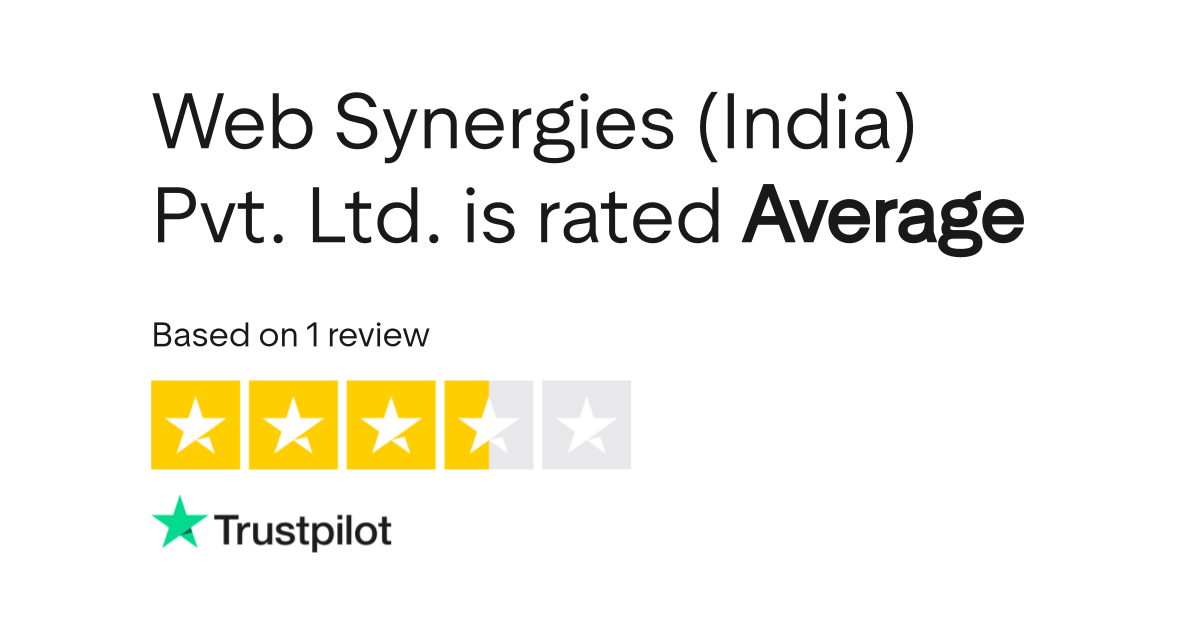 Web Synergies (India) Pvt. Ltd. Reviews | Read Customer Service Reviews ...