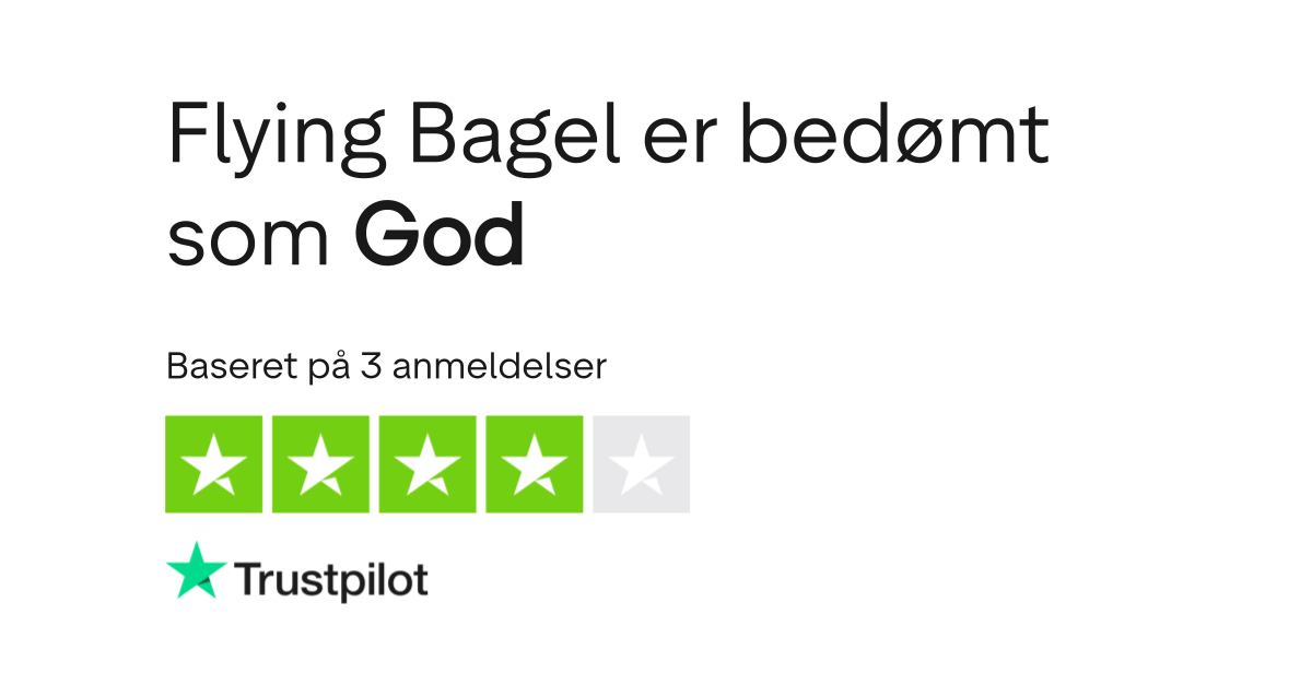 Anmeldelser af Flying Bagel | Læs kundernes anmeldelser af flying-bagel.dk