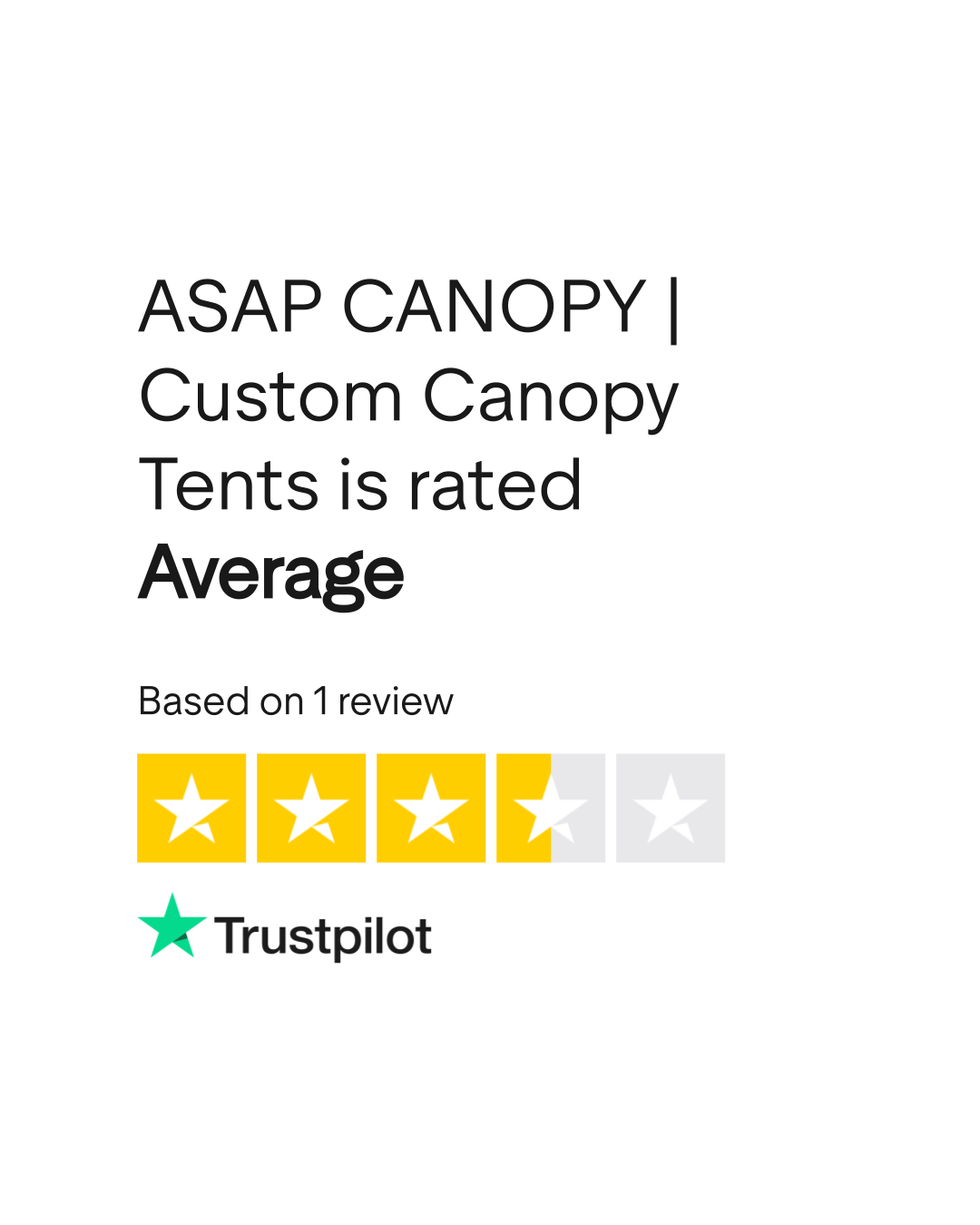 ASAP CANOPY | Custom Canopy Tents Reviews | Read Customer Service Reviews of asapcanopy.com