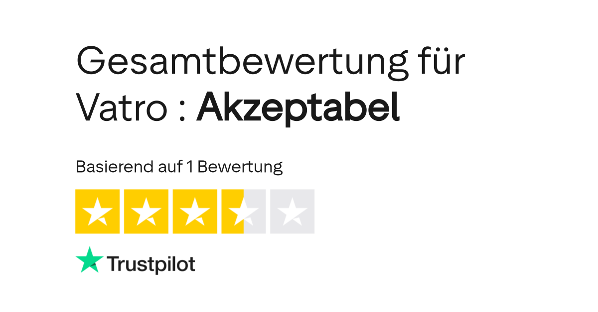 Bewertungen zu Vatro | Lesen Sie Kundenbewertungen zu vatroshop.de