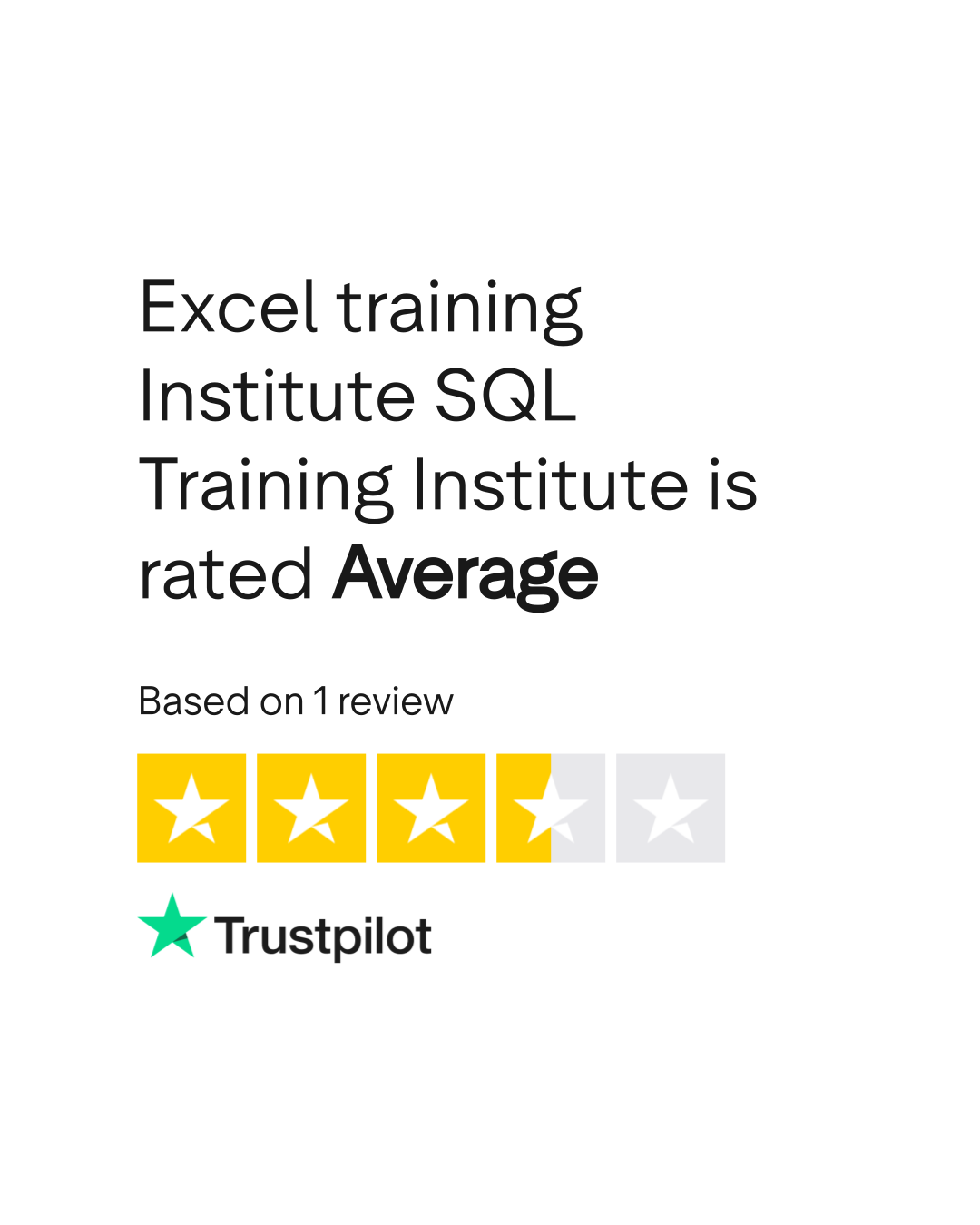 Excel training Institute SQL Training Institute Reviews | Read Customer ...