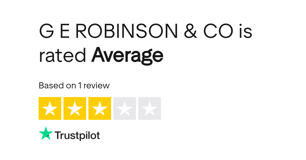G E ROBINSON & CO Reviews | Read Customer Service Reviews of ge ...