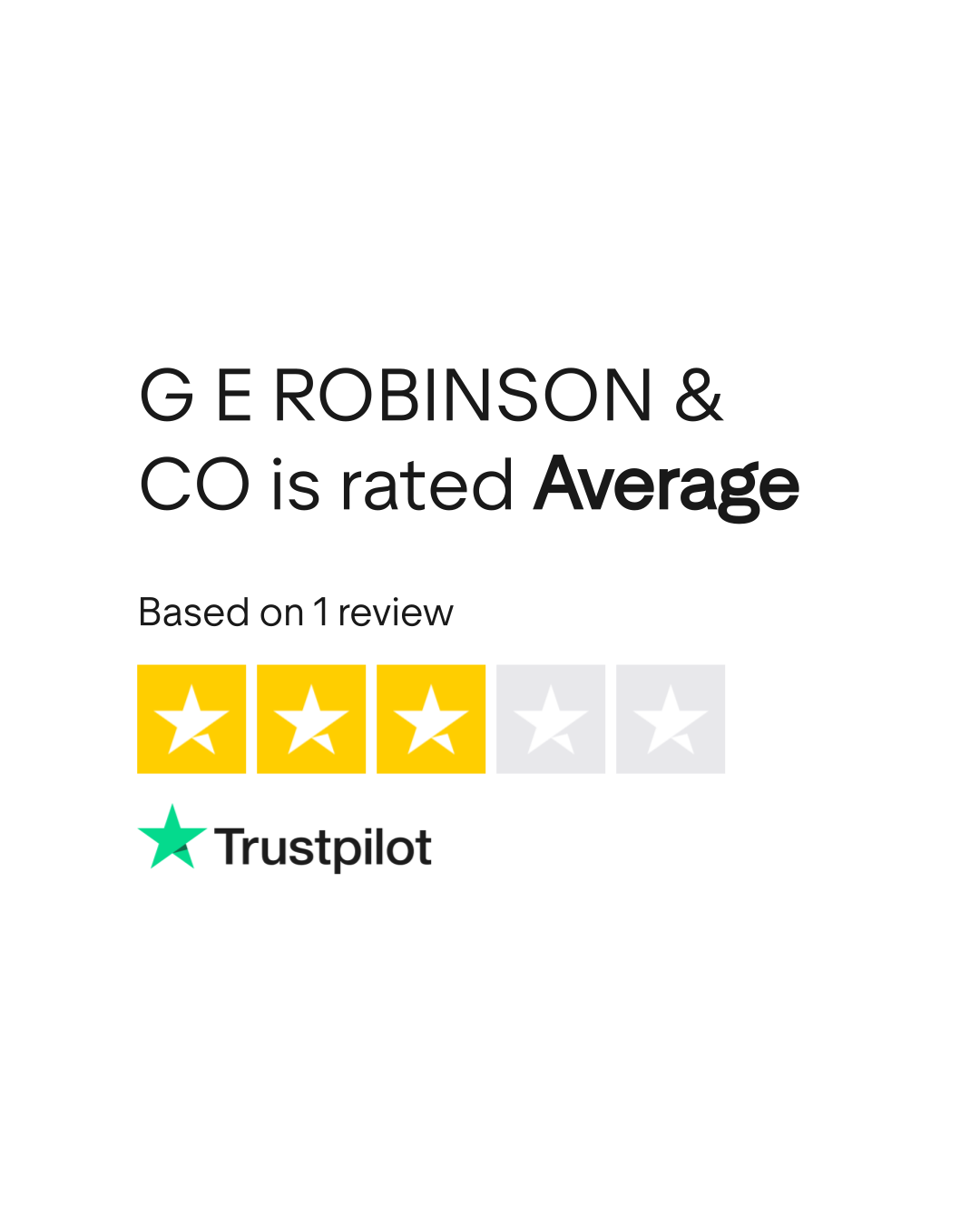 G E ROBINSON & CO Reviews | Read Customer Service Reviews of ge ...