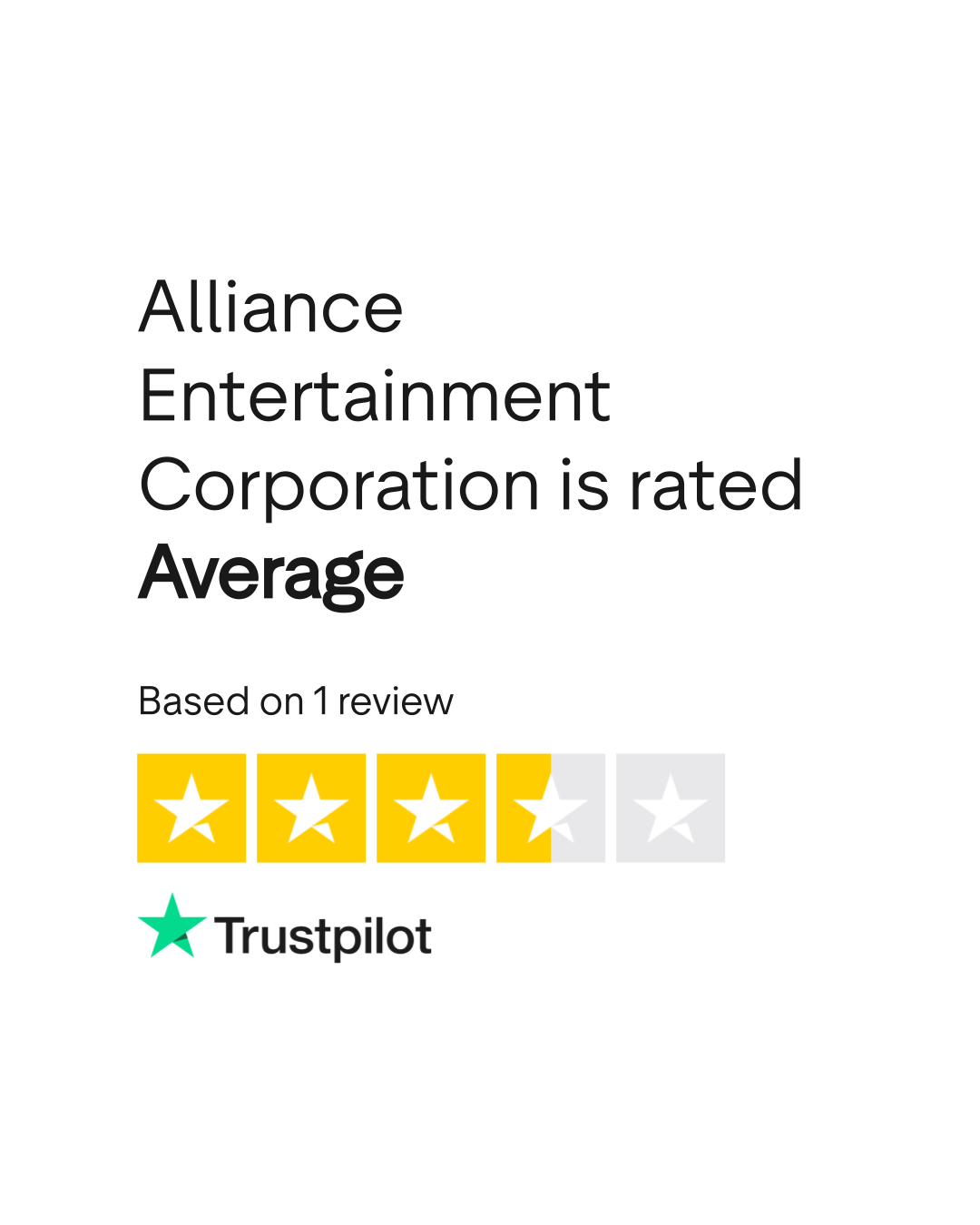 Alliance Entertainment Corporation Reviews | Read Customer Service ...