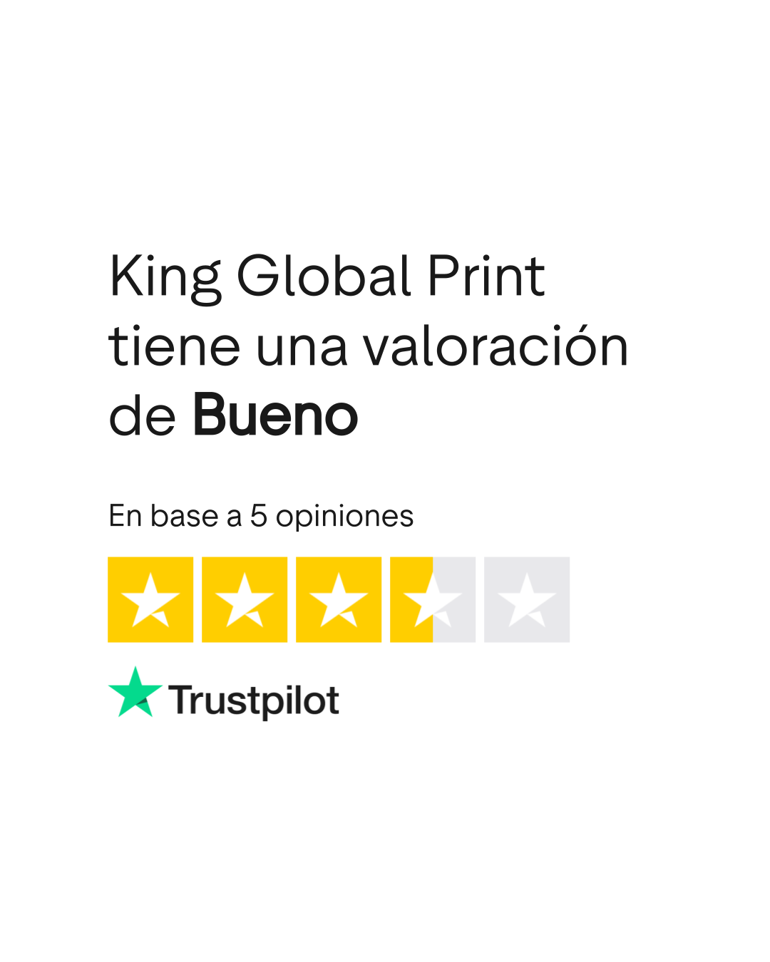 Opiniones sobre King Global Print | Lee las opiniones sobre el servicio de kgprint.mx
