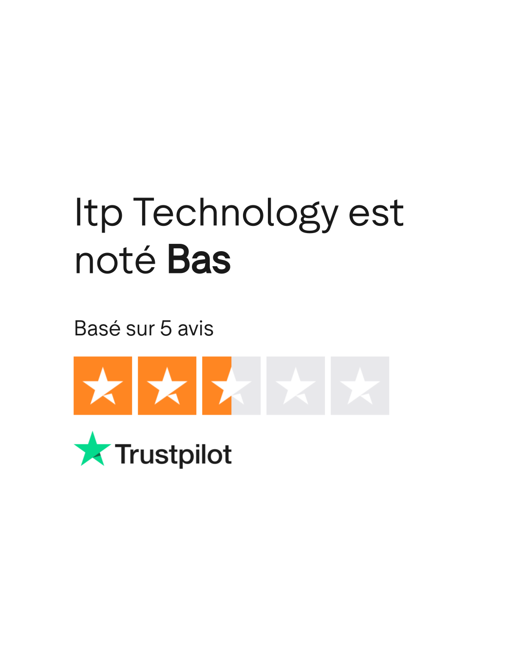 Avis de Itp Technology | Lisez les avis marchands de itp-technology.com