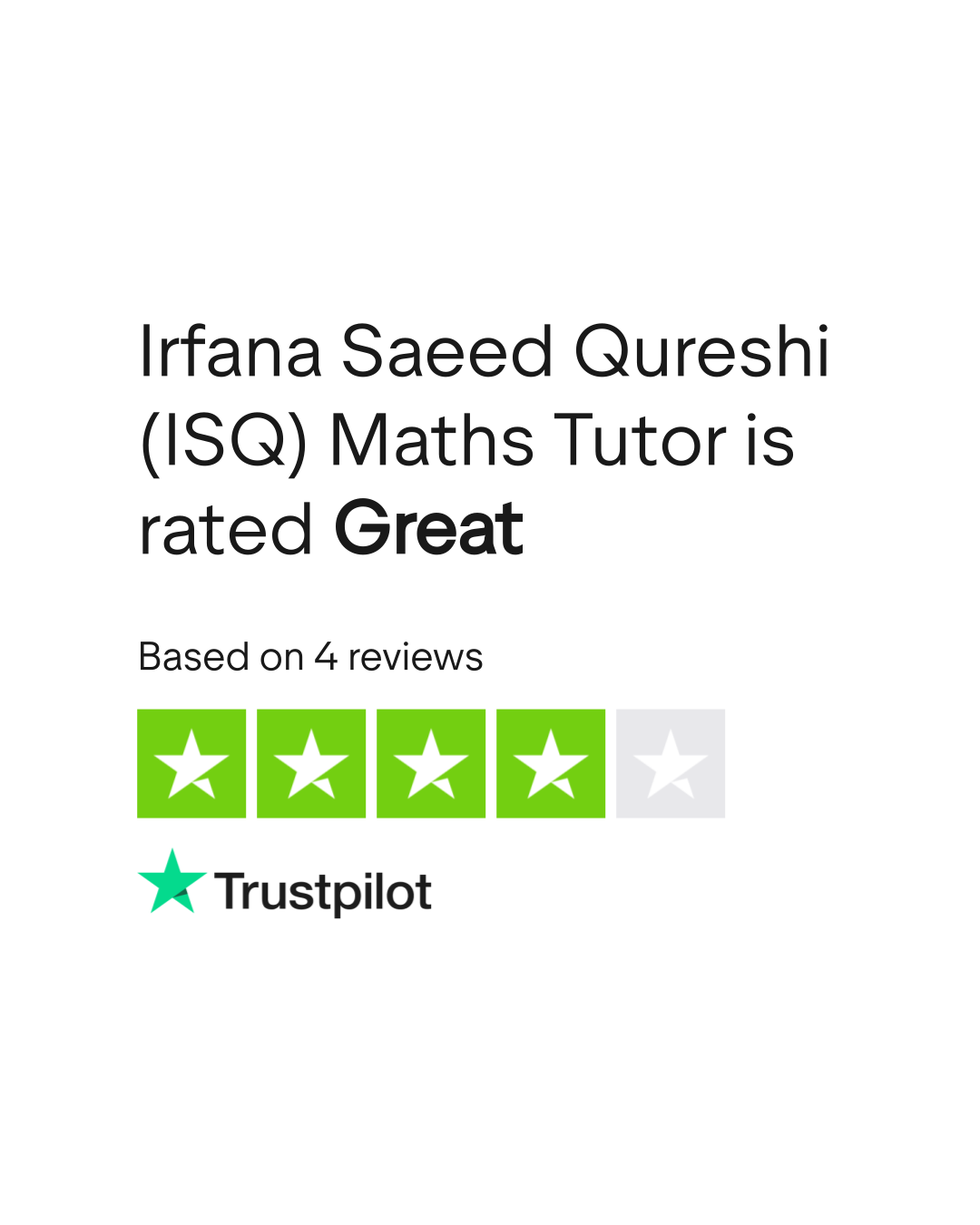 Irfana Saeed Qureshi (ISQ) Math Tutor Reviews | Read Customer Service ...
